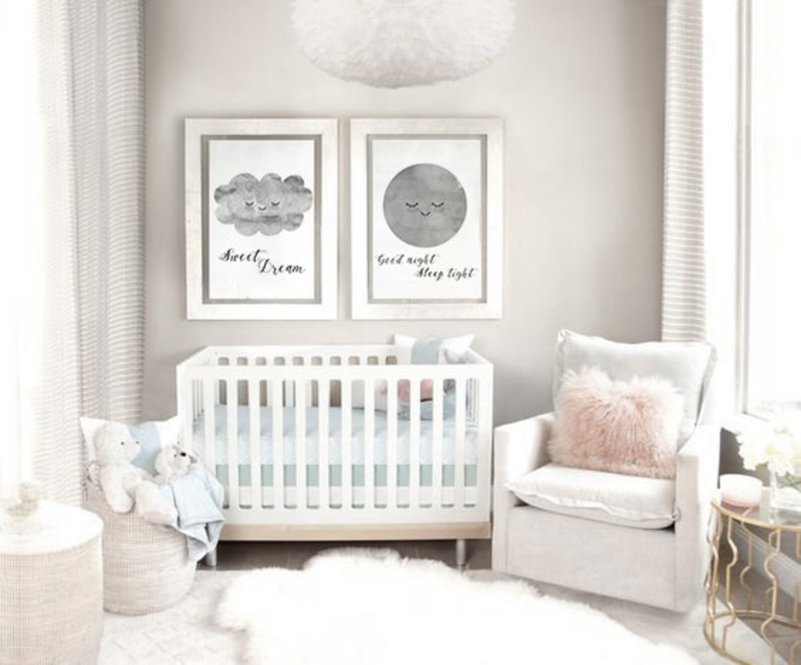 Goodnight Moon Print Goodnight Sleep Tight Sign Nursery - Etsy