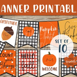 Fall Classroom Banner Printable: Thanksgiving Autumn Decor (PDF) - Etsy