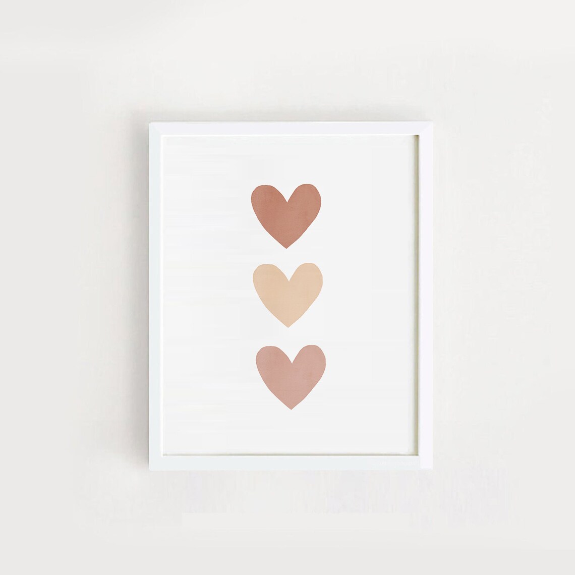 Boho Wall Art Boho Heart Watercolor Hearts Printable | Etsy