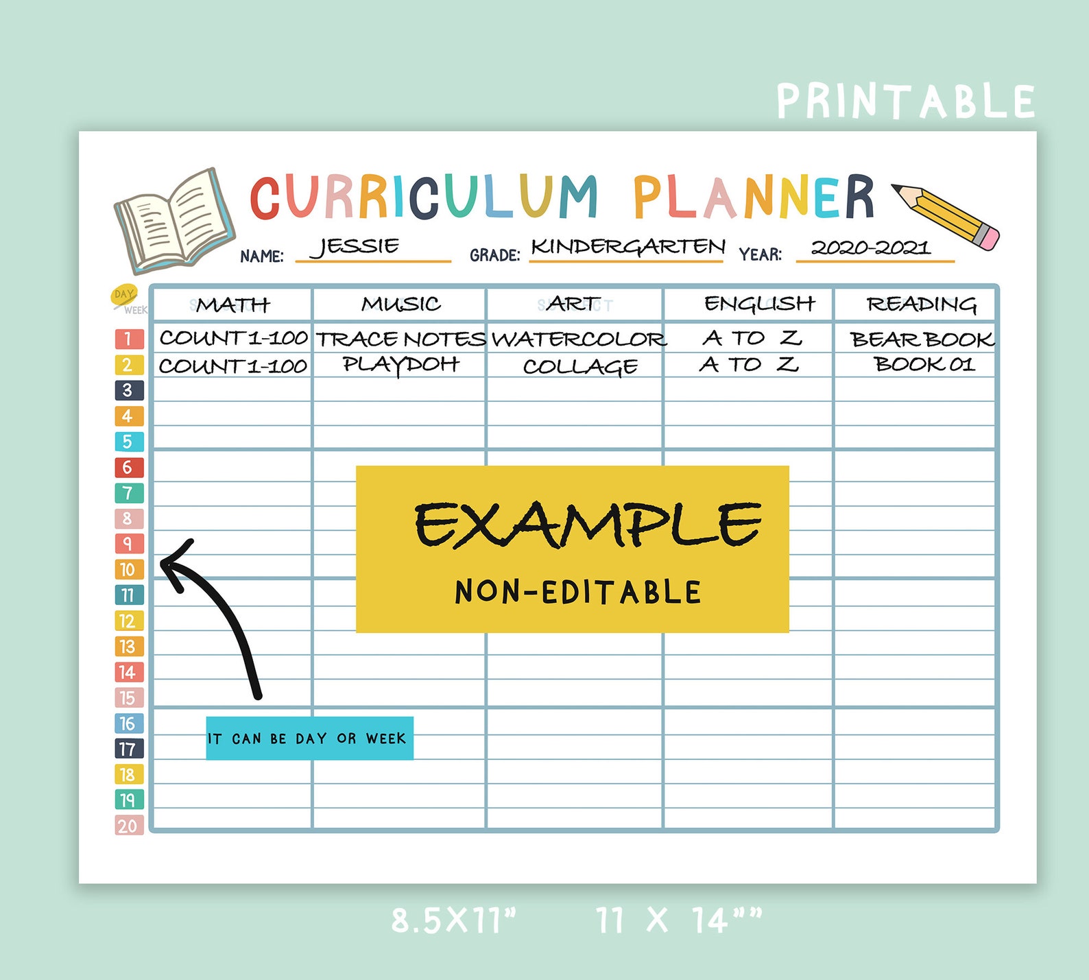 Printable Curriculum Planner Homeschool Planner Digital - Etsy