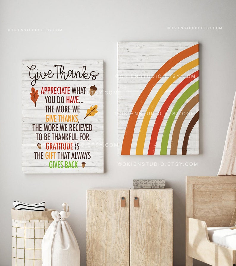 Thanksgiving Classroom Poster Teacher Bulletin Board Decor | Etsy