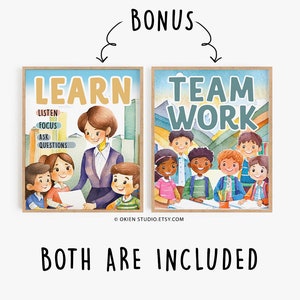 Pastel Boho Classroom Bundle Poster Set, 16 Posters, Grade 1 Classroom ...