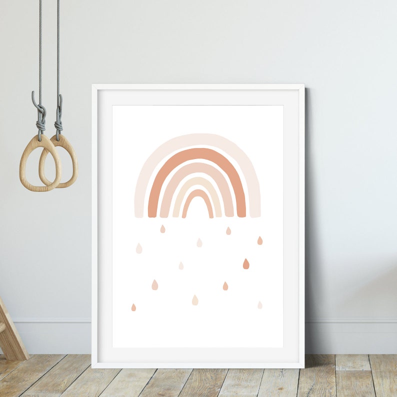 Set of 3 Rainbow Nursery Wall Art Printable Nursery Set - Etsy