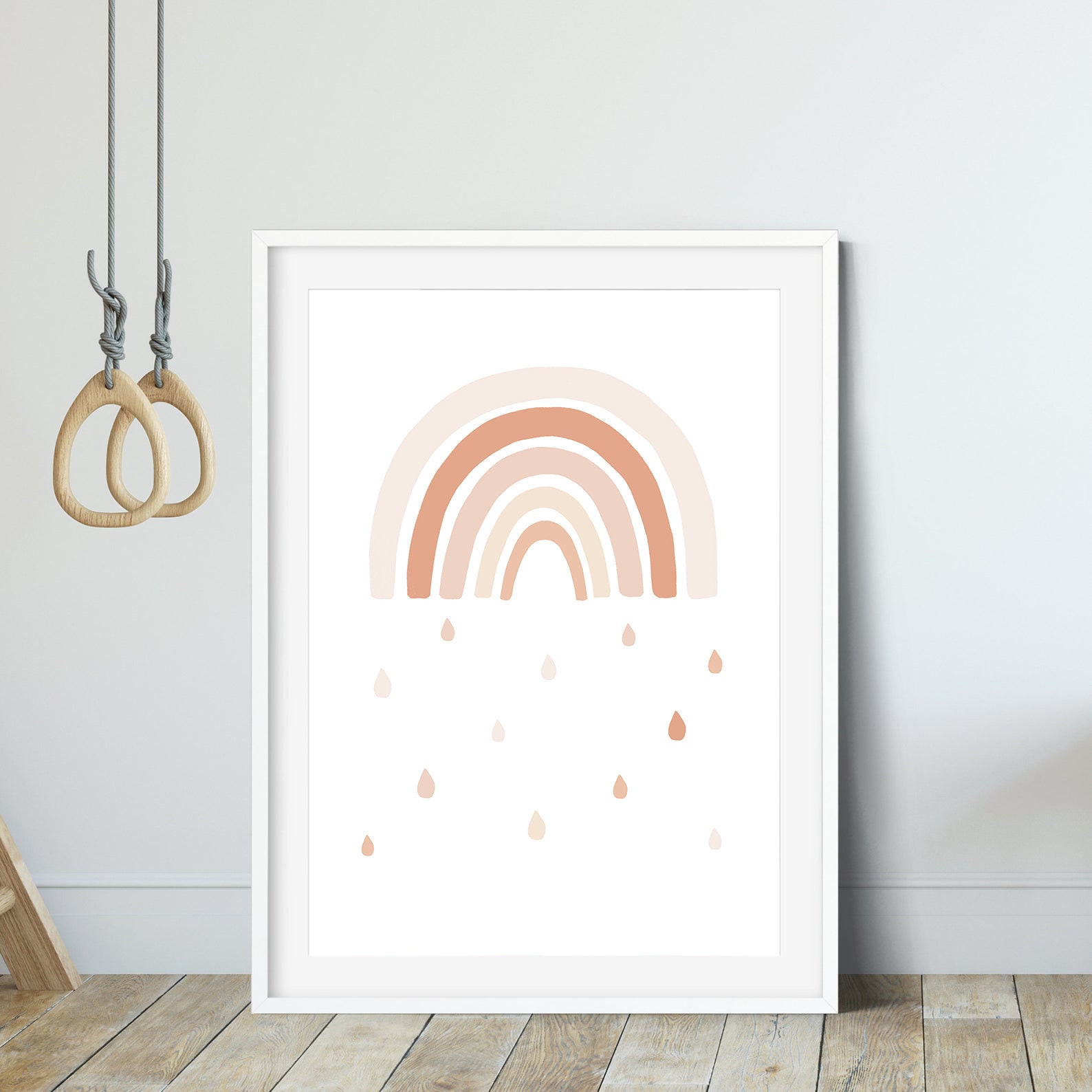 Set of 3 rainbow nursery wall art printable nursery set | Etsy