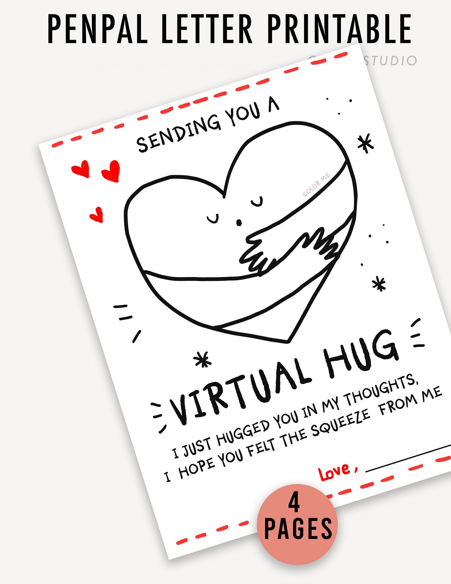 Kids Pen Pal Letter Template Set: Fun Quarantine Activity (digital ...