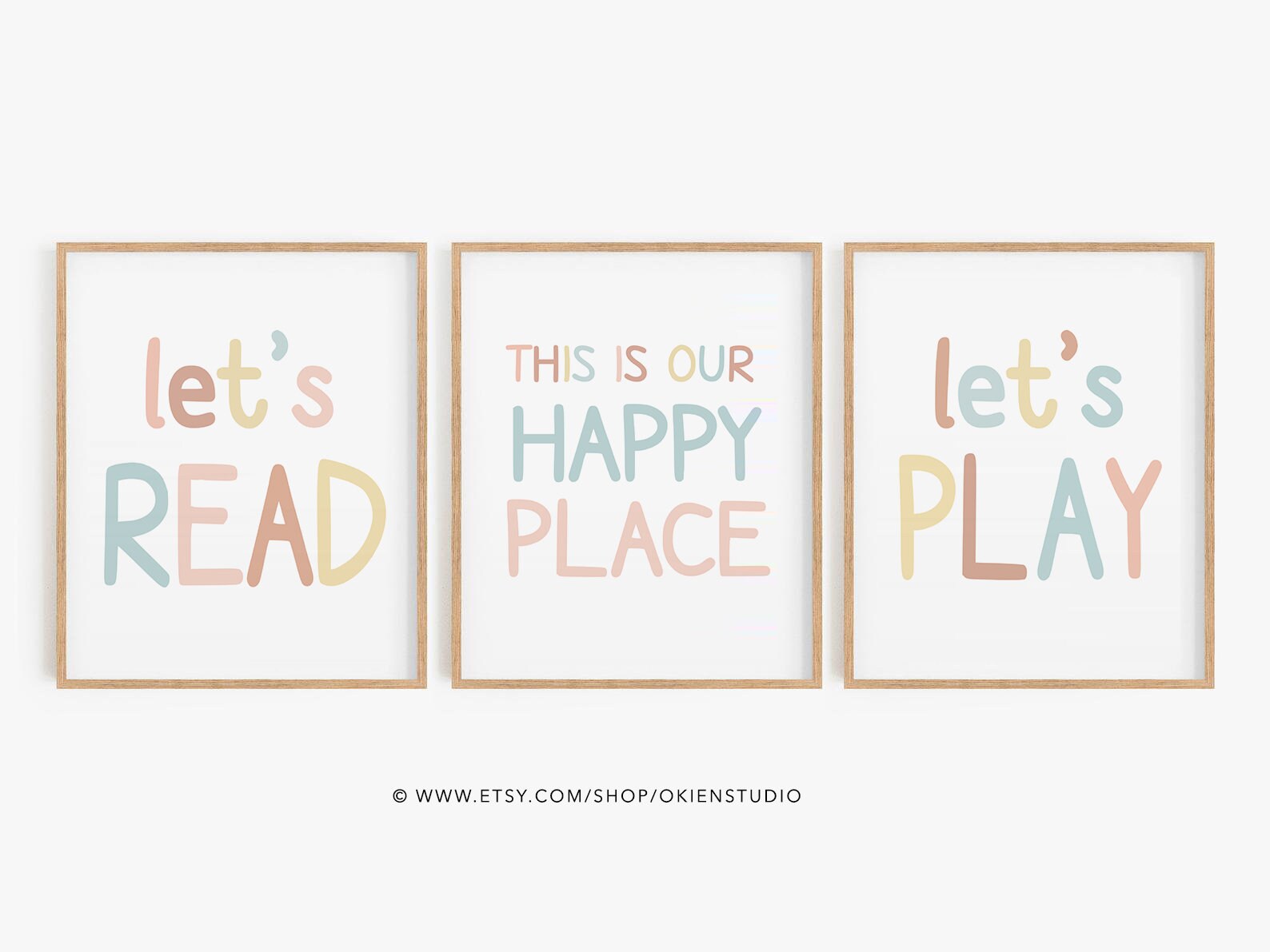Let's Read Let's Play Set of 3 Kids Study Room - Etsy