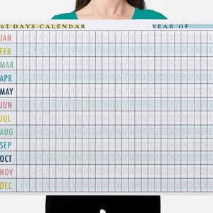 Giant 365-day Wall Calendar: Yearly Habit Tracker (digital Download) - Etsy