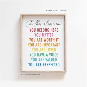In This Classroom, Colorful Classroom Poster, Classroom Decorations ...