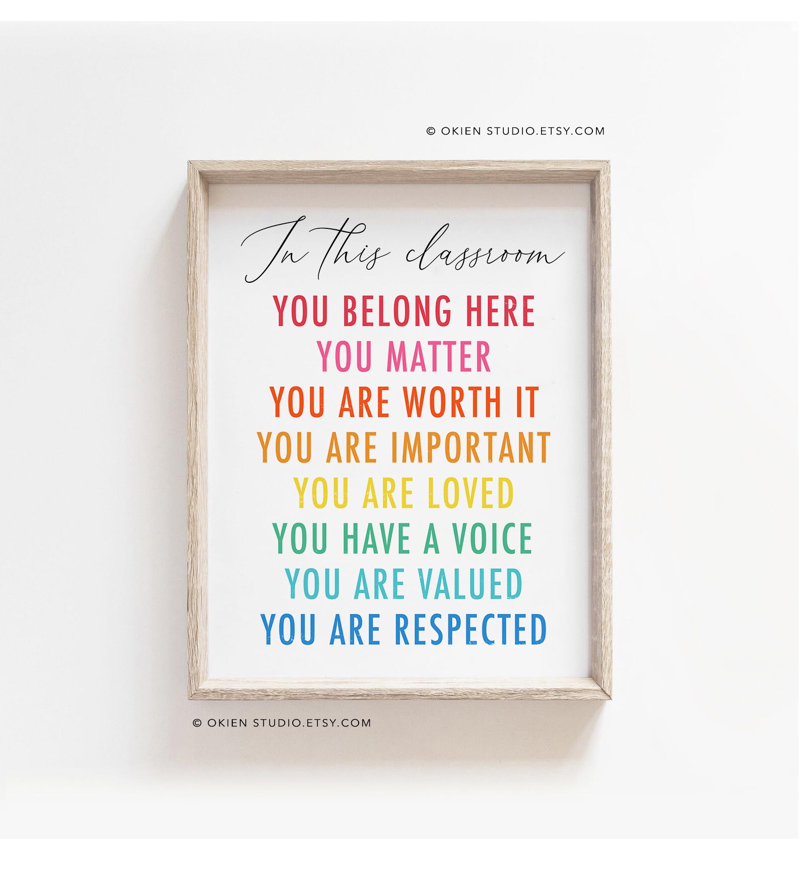 In this Classroom Colorful Classroom Poster classroom | Etsy