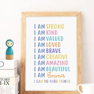 Kids Wall Art, Kids Affirmations, Personalized Kids, Boys Nursery ...