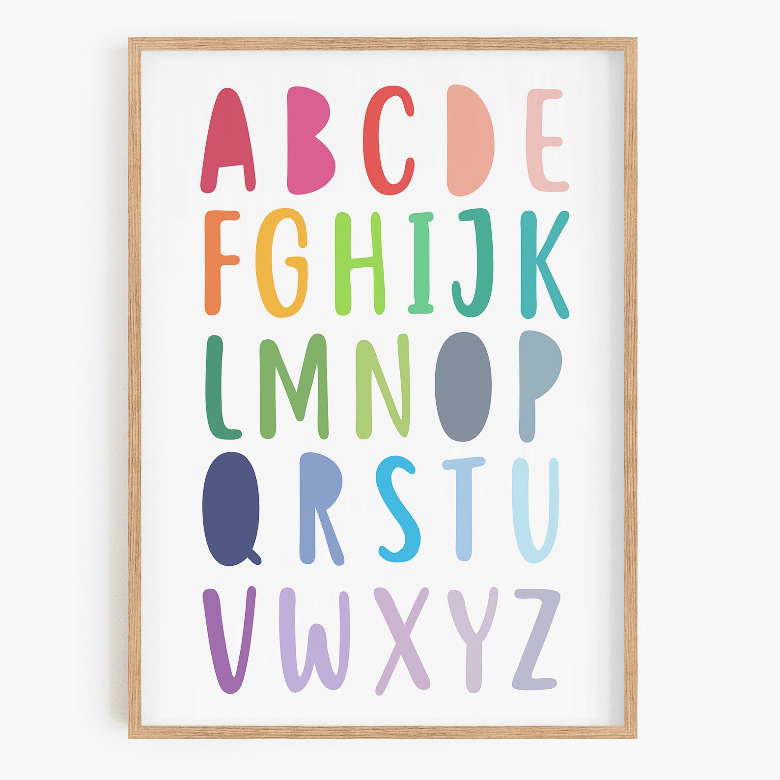 Alphabet poster number chart 1-20 Montessori printable | Etsy