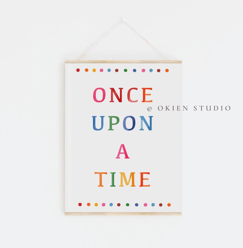 Once Upon a Time Wall Art Story Time Sign Unisex Reading - Etsy