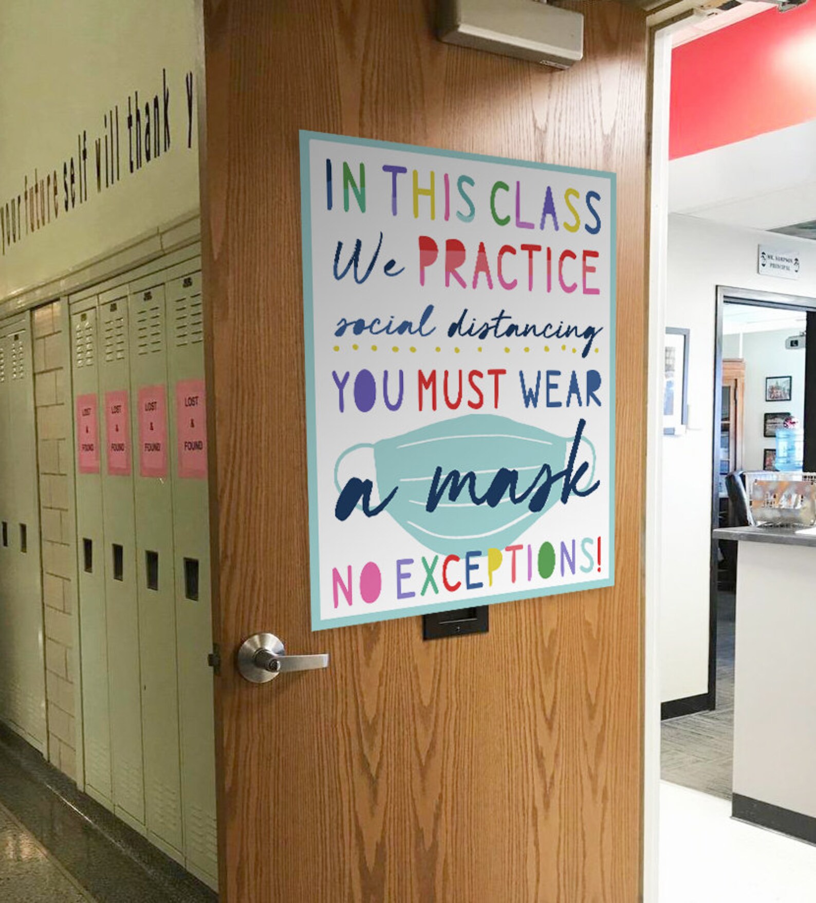 Wear a mask sign Classroom Mask poster In this Classroom | Etsy