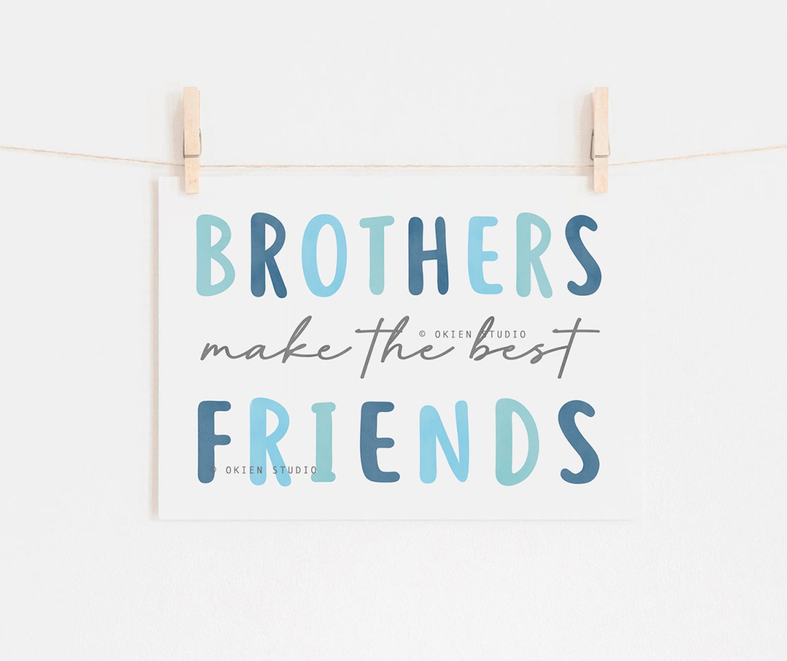 Brothers Make the Best Friends Printable Art Brother Quote - Etsy