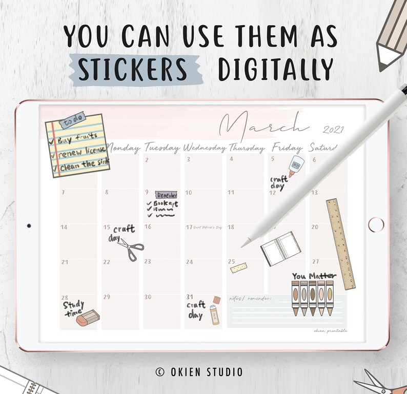 Neutral Stationery Clipart Neutral Boho Classroom Labels - Etsy