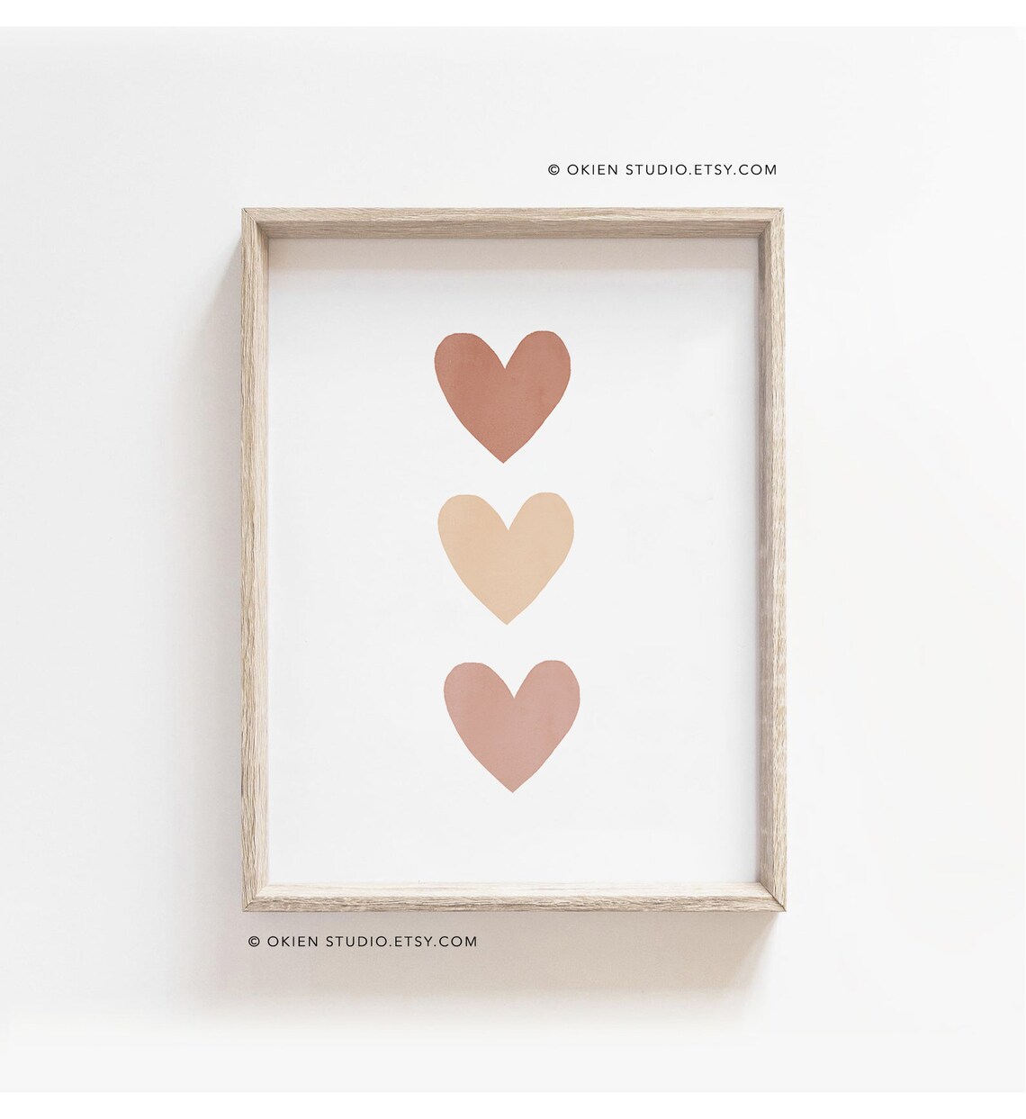 Boho Wall Art Boho Heart Watercolor Hearts Printable | Etsy