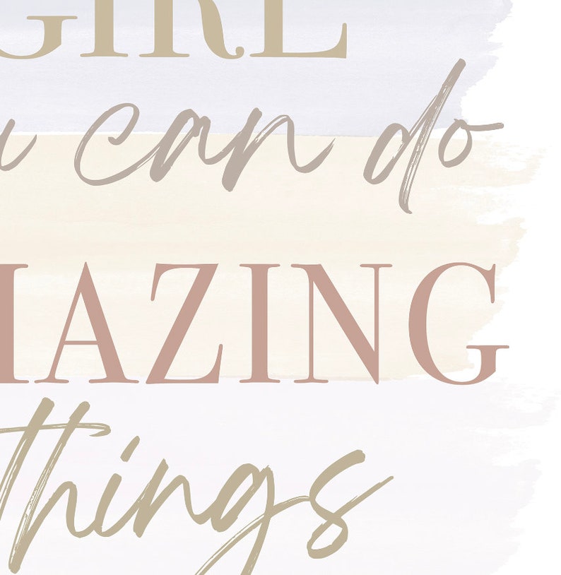 Beautiful Girl You Can Do Amazing Things Affirmation Wall - Etsy