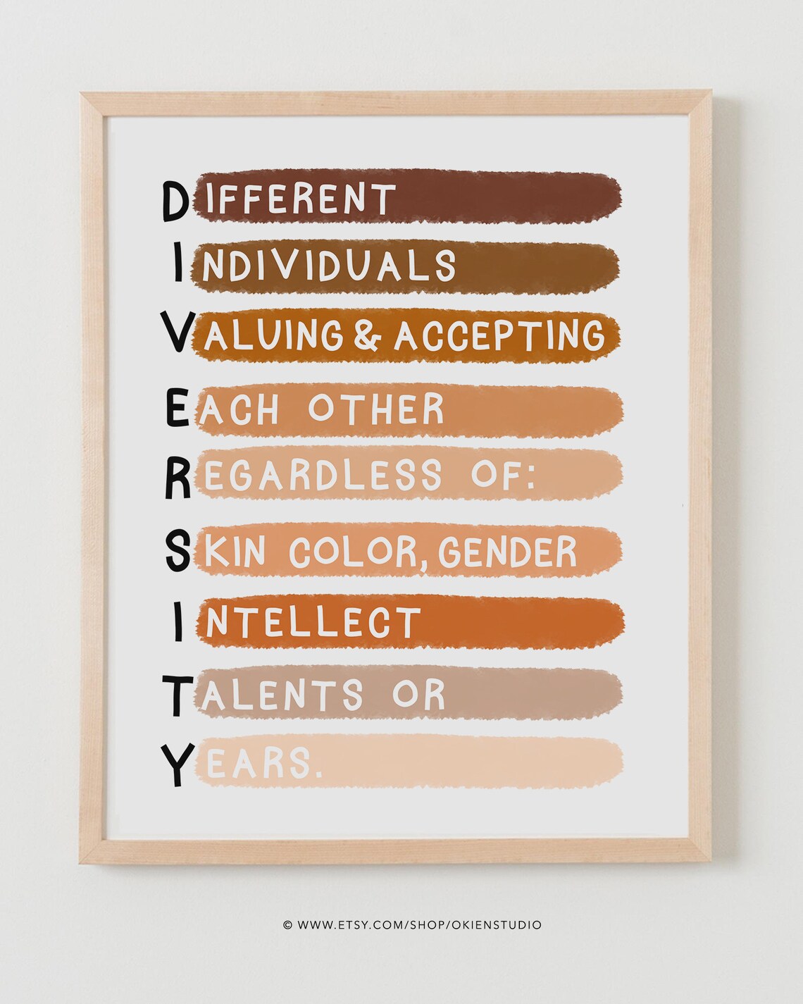 Diversity Quote Art Print Diversity Wall Art Classroom | Etsy