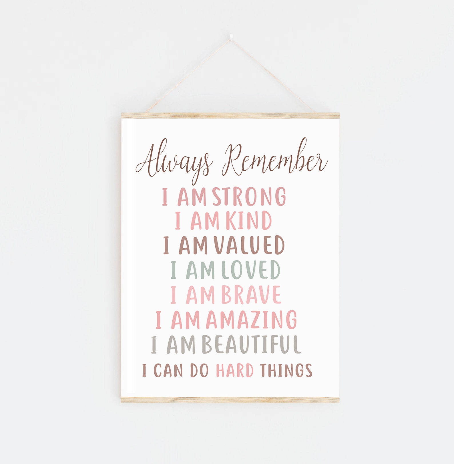 Positive Affirmations Wall Art I Am Sign Dreamcatcher Baby - Etsy