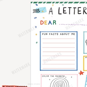 Kids Pen Pal Letter Template: Fun Printable Stationery (JPEG) - Etsy