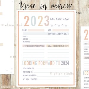Boho Year in Review Printable: 2023-2024 Reflection (digital Download ...