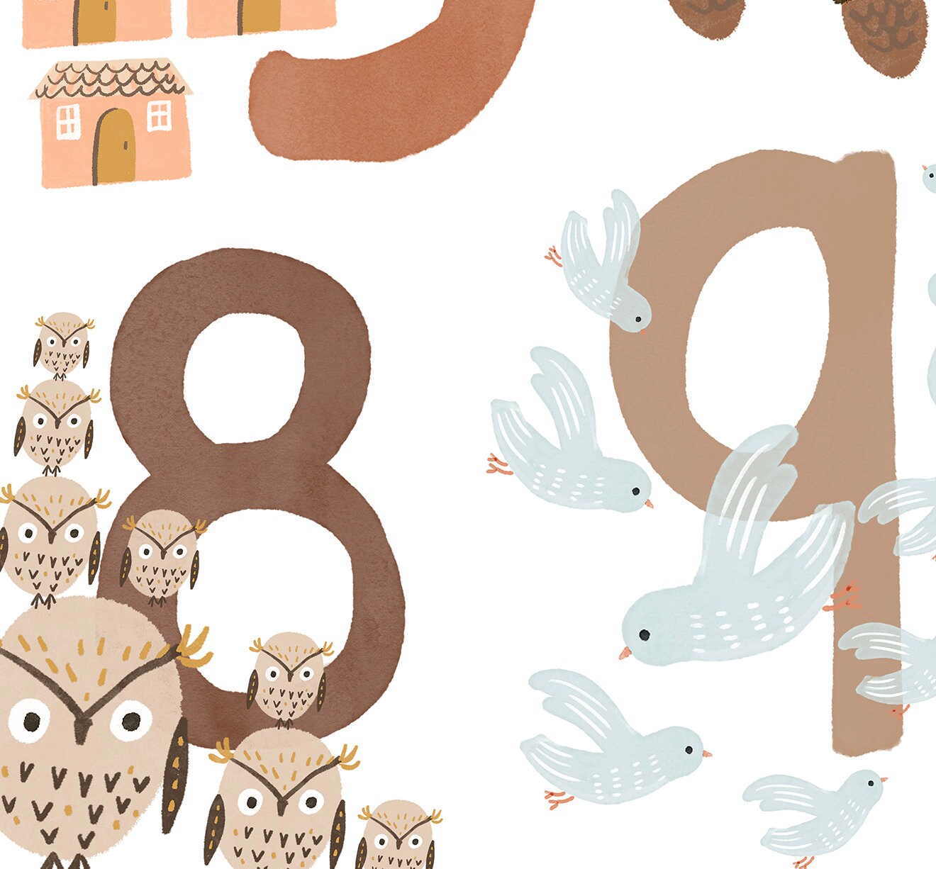 Boho Wall Decor Number Poster Animals Poster Boho Boho - Etsy