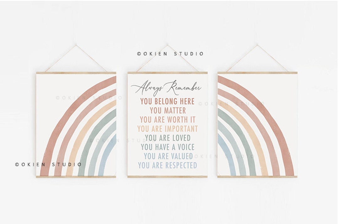 Pastel Rainbow Classroom Sign, Rainbow Classroom Deco for Teacher ...