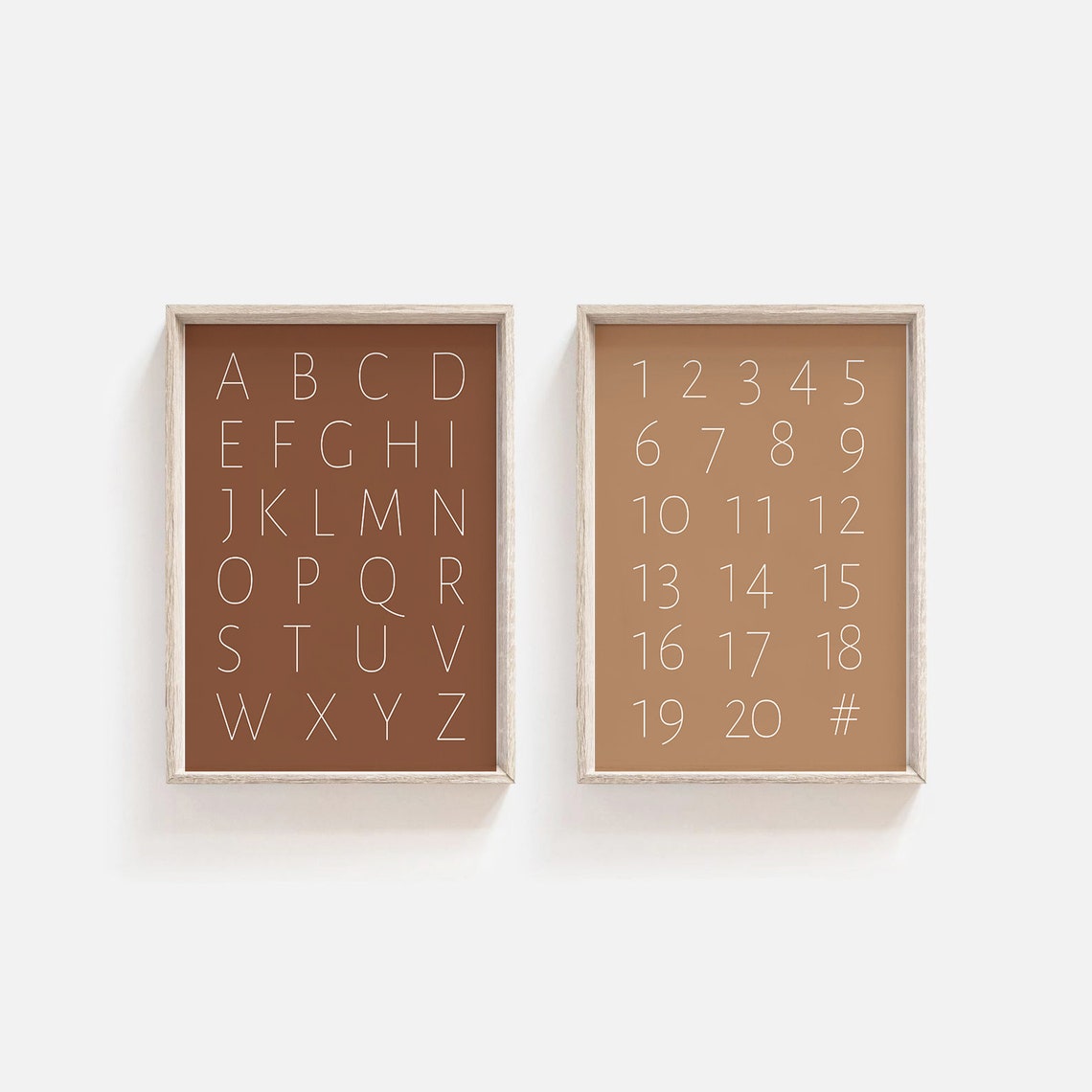 Boho Wall Decor Boho Alphabet Poster Boho Beige Poster - Etsy