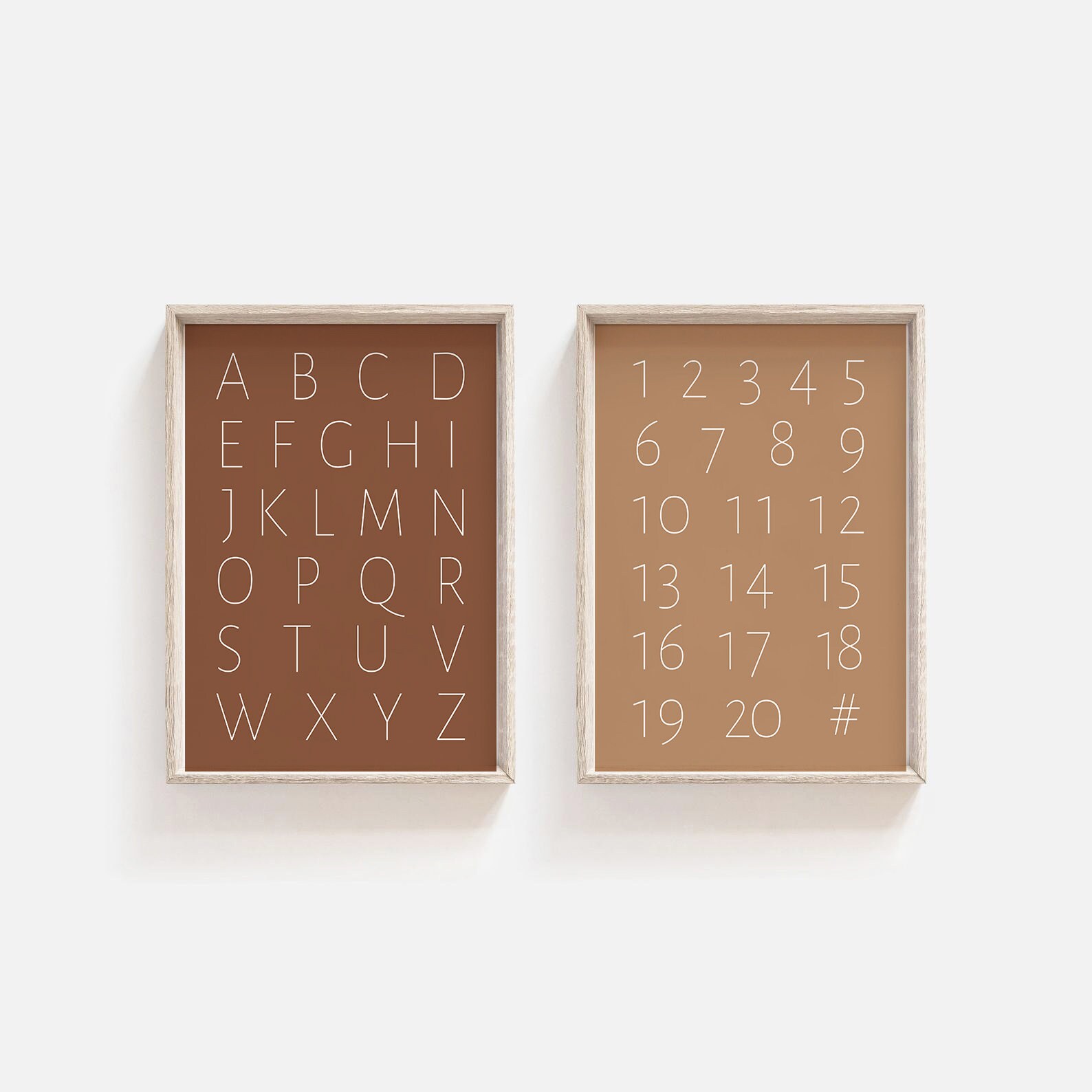 Boho Wall Decor, Boho Alphabet Poster, Boho Beige Poster, Alphabet ...