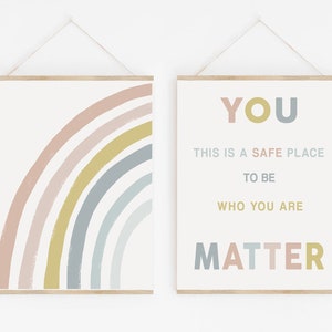 Boho Rainbow Poster, Diversity Classroom, Inclusive Rainbow, Classroom ...