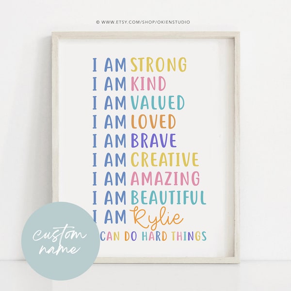 Personalized Affirmation Poster - Etsy