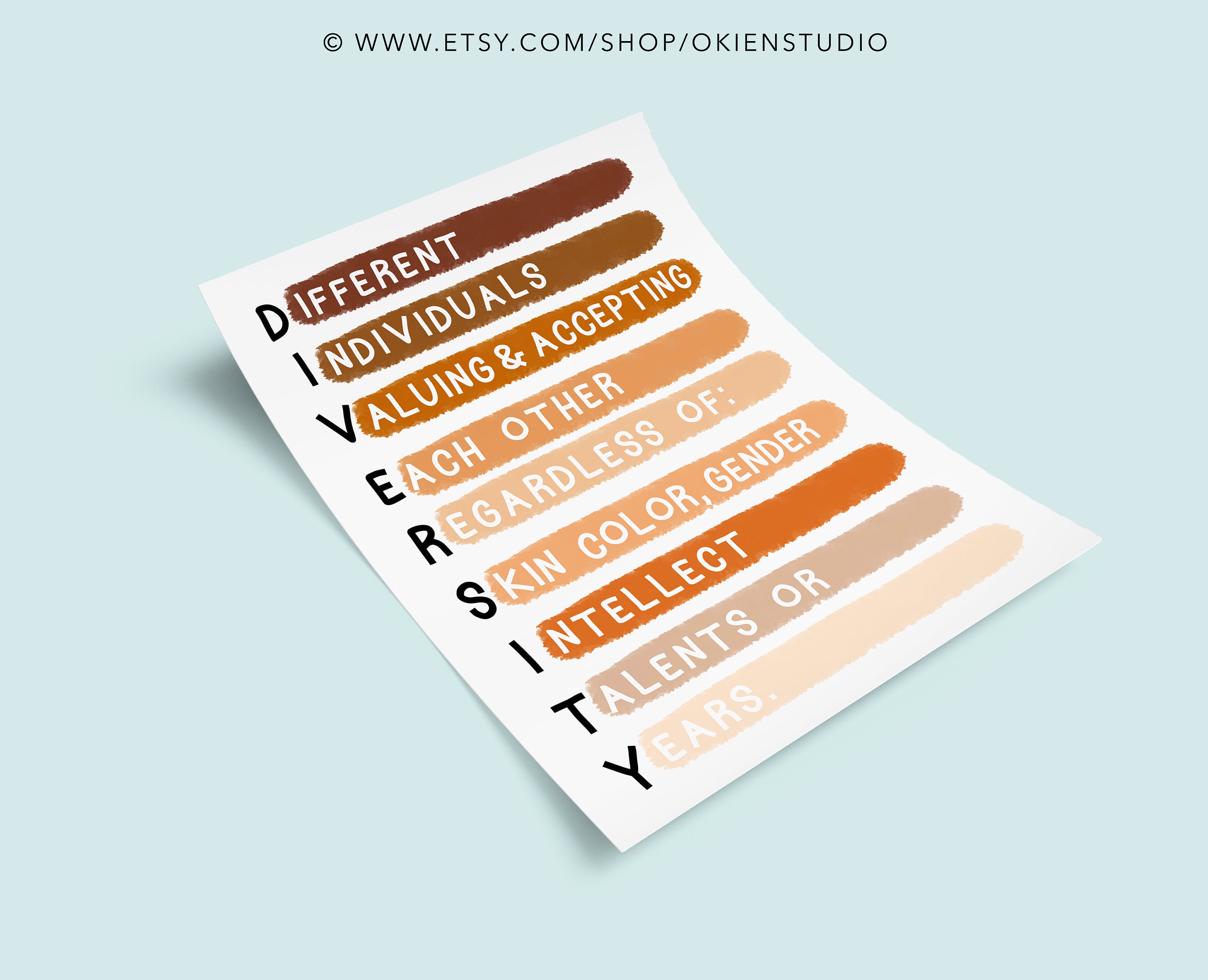 Diversity Quote Art Print Diversity Wall Art Classroom | Etsy
