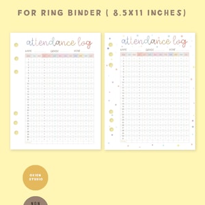 Rainbow Attendance Sheet: Homeschool Classroom Record (digital Download ...