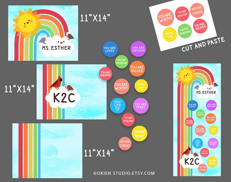 Classroom Door Decoration: Rainbow Positive Affirmations Door Sign ...