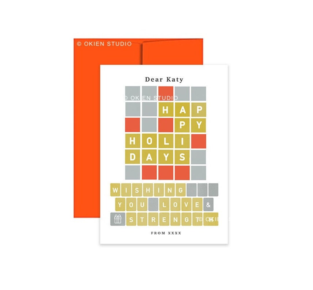 Wordle Christmas Card Printable Personalized Christmas Card Template 