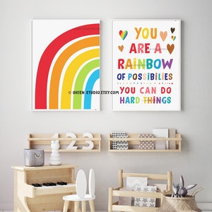 You Are a Rainbow of Possibilities Sign, Diversity Rainbow Poster ...