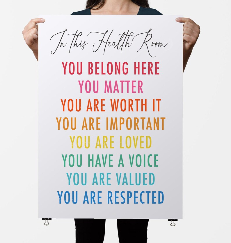 Health Wellness Printable Health Room Decor School Nurse - Etsy