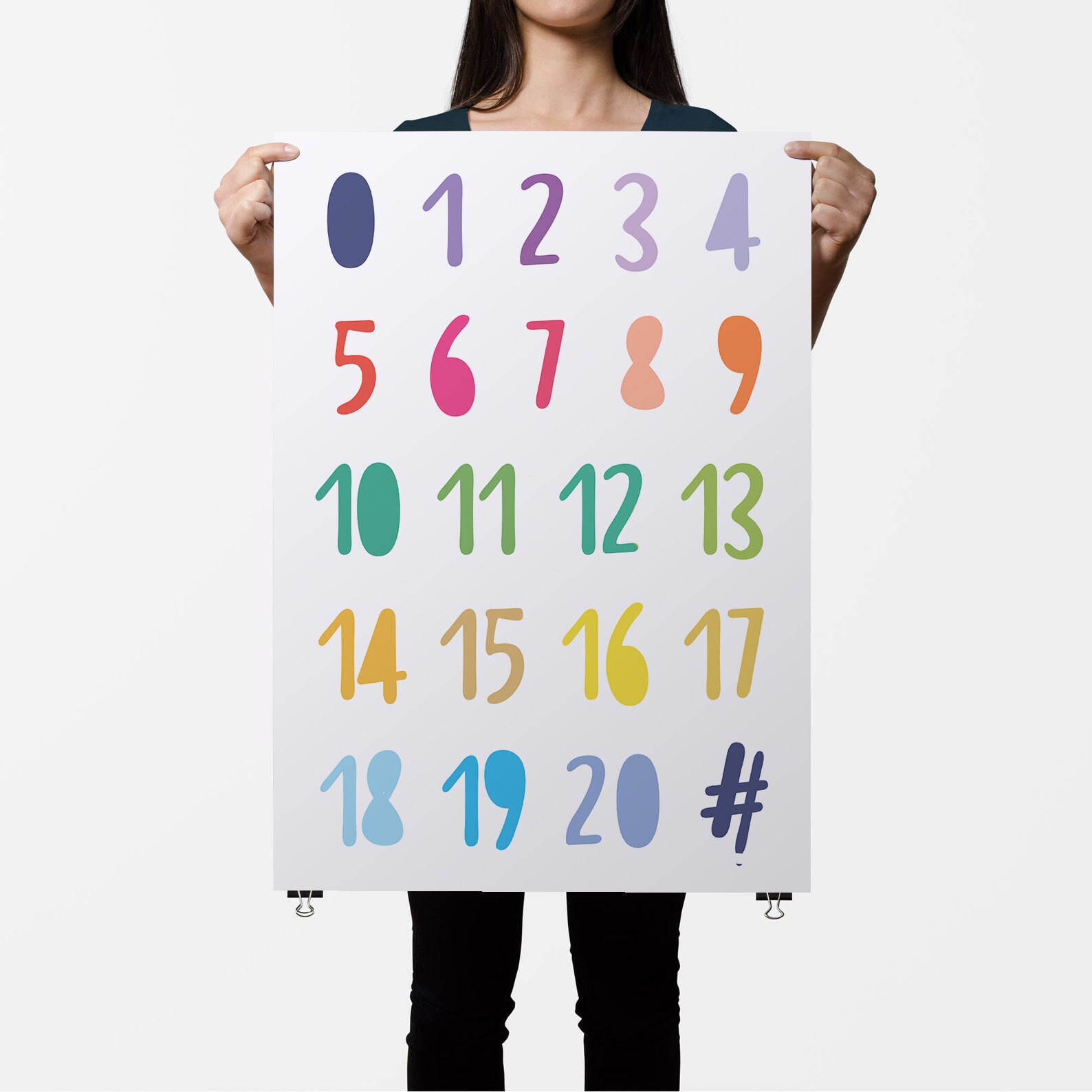 Alphabet poster number chart 1-20 Montessori printable | Etsy