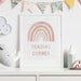 Rainbow Reading Corner Sign, Boho Reading Corner Set, Neutral Wall Art ...