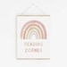 Rainbow Reading Corner Sign, Boho Reading Corner Set, Neutral Wall Art ...