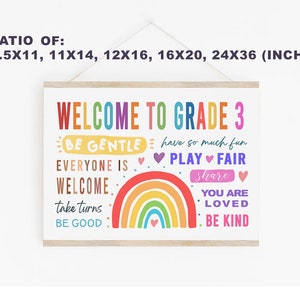 Digital Print, Welcome Sign, Teacher Wall Sign, Welcome to Classroom ...