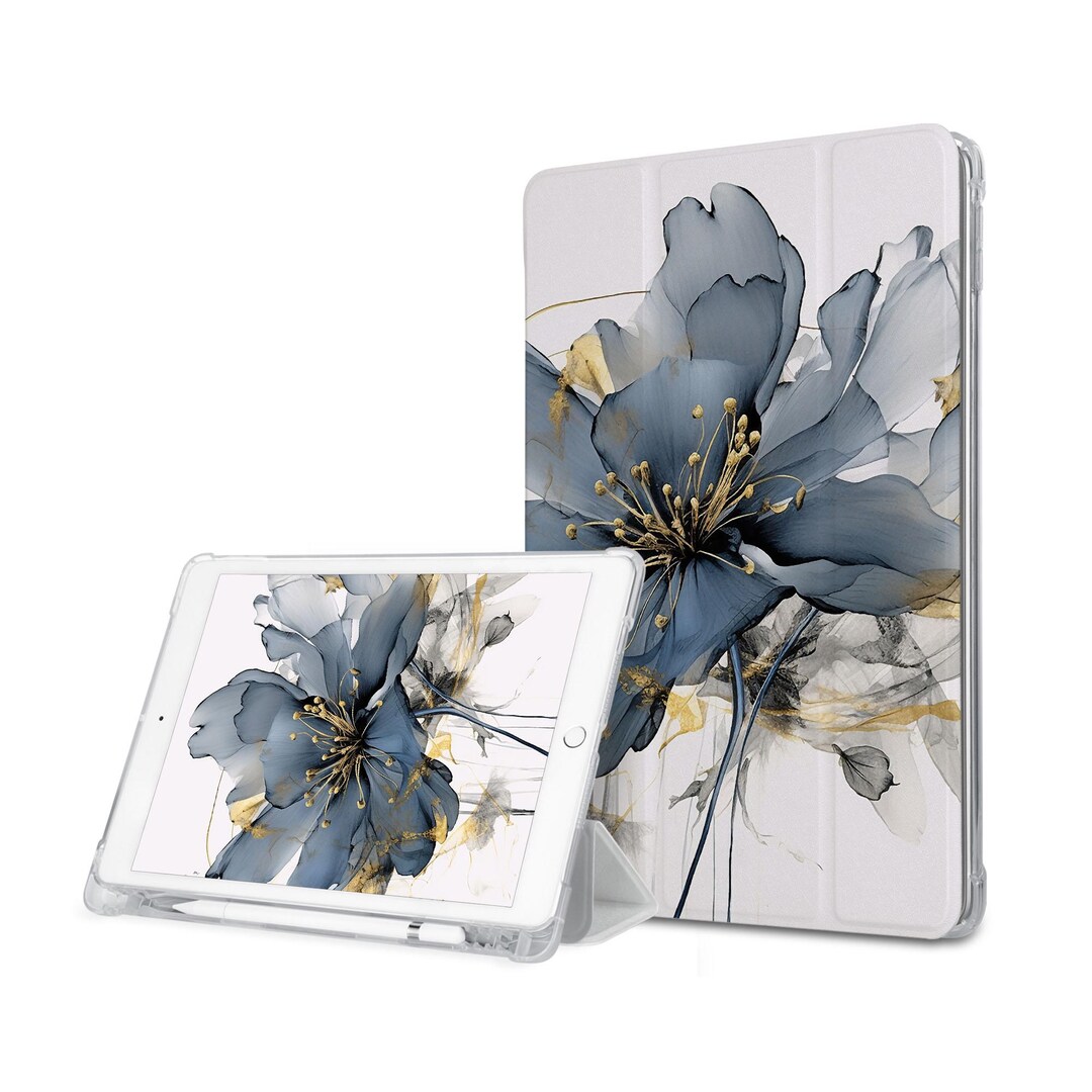IPad Soft TPU Clear Back Smart Cover With Build-in Apple Pencil Holder ...