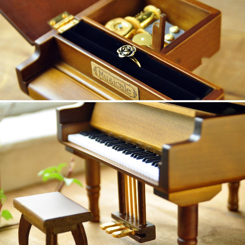 Personalized Initial Name Music Box Antique Vintage Wooden - Etsy