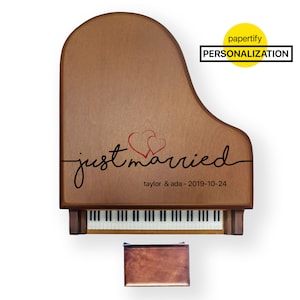 Personalized Initial Name Music Box Antique Vintage Wooden Pianoa Music ...