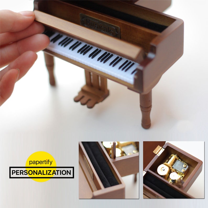 Personalized Initial Name Music Box Antique Vintage Wooden - Etsy