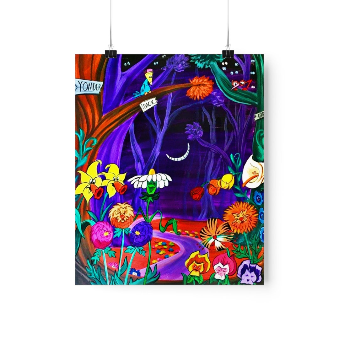 Alice in Wonderland Forest Scene Premium Matte Vertical Posters - Etsy