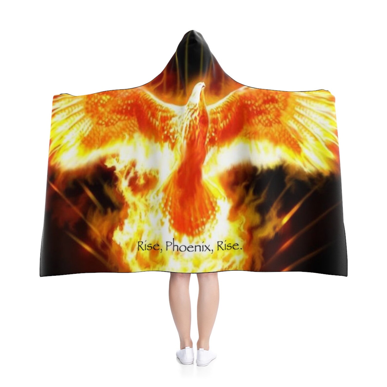 Rising Phoenix Hooded Blanket - Etsy