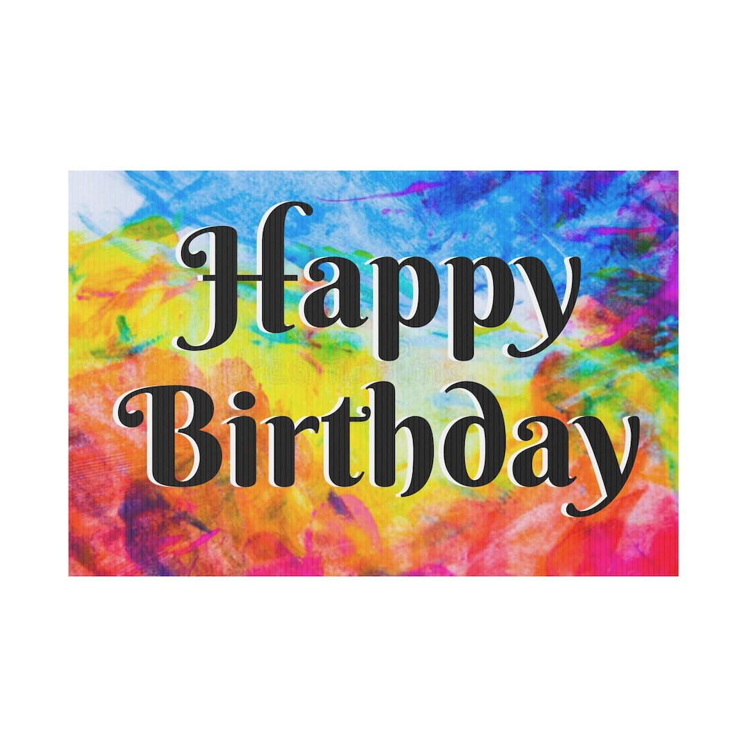 Happy Birthday Tie-dye Plastic Yard Sign - Etsy