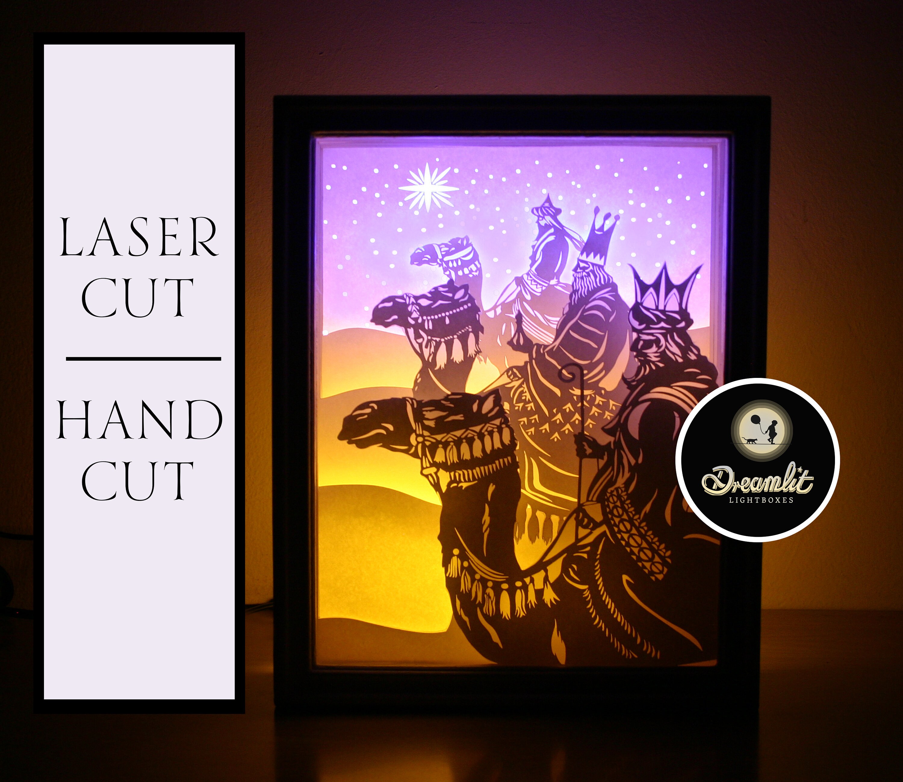 Christmas Paper Cut Light Box Template Etsy