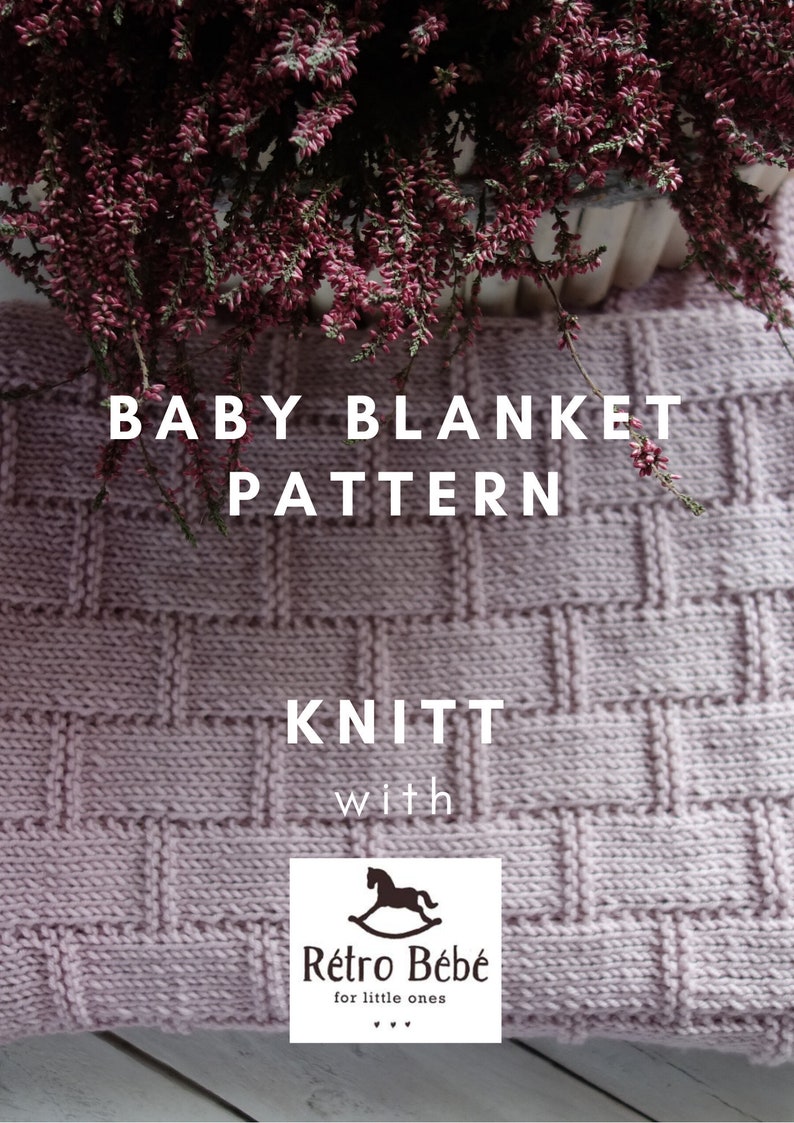 Easy Baby Blanket Knitting Pattern in English (PDF) - Etsy